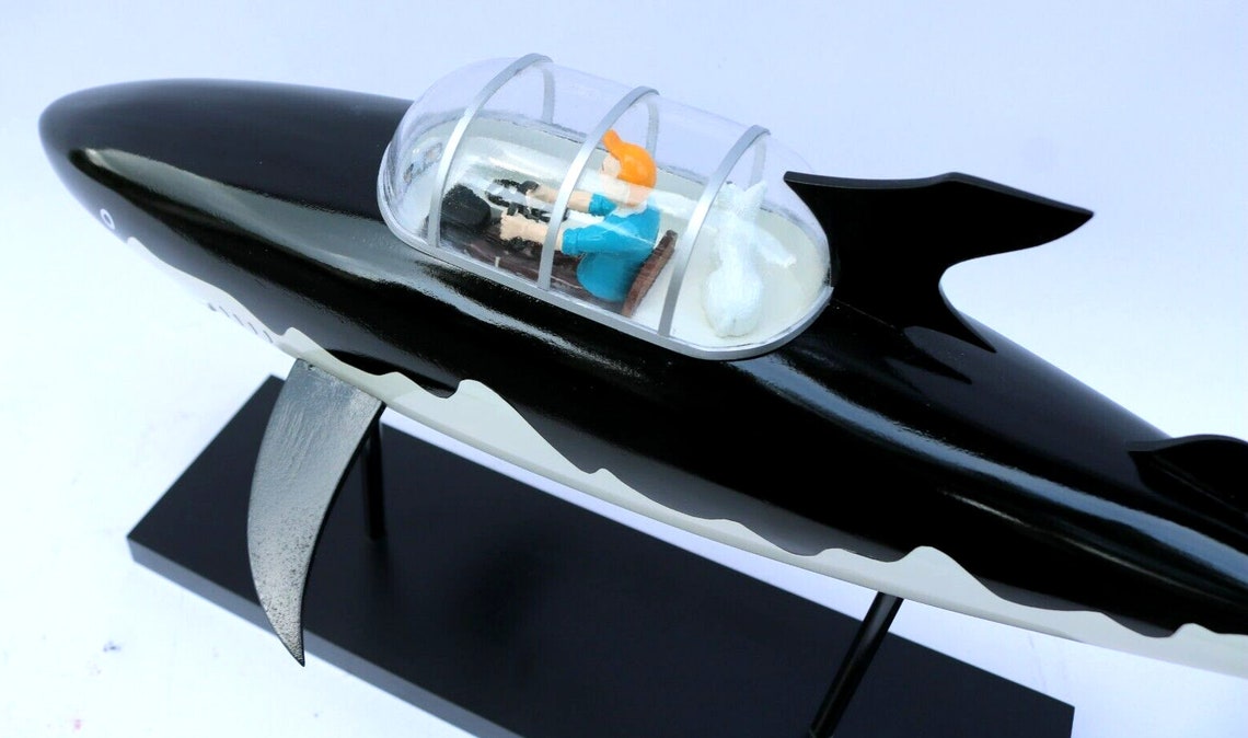 Wooden Boat Model Submarine LE REQUIN TINTIN Length: 51 Cm - Etsy Canada