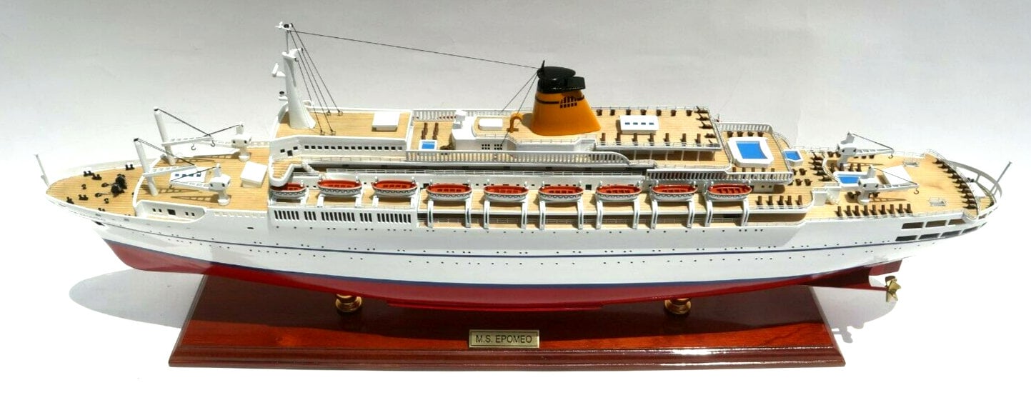 Wooden Ship Model Liner MS EPOMEO TINTIN Length: 80 Cm - Etsy