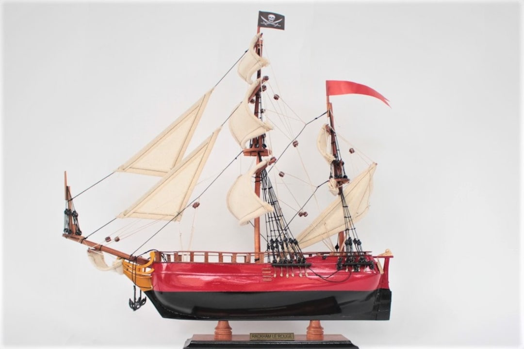 Wooden Boat Model RACKHAM Le ROUGE TINTIN Length: 41 Cm - Etsy