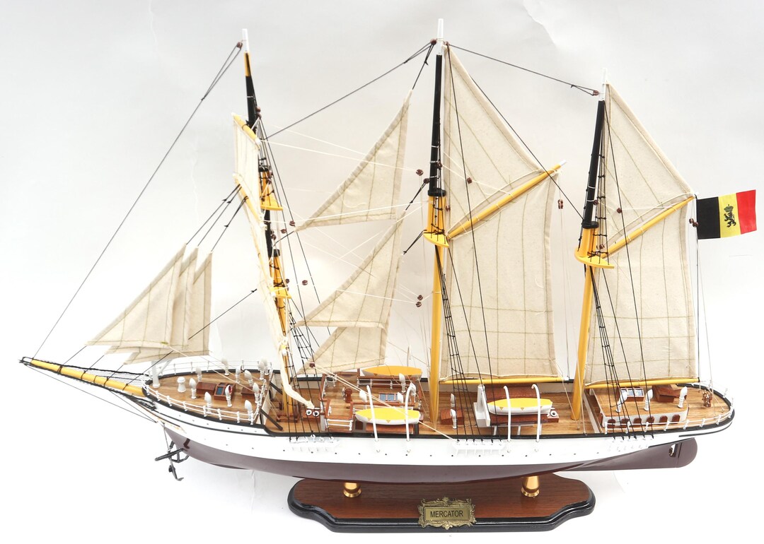 Very Beautiful Wooden Model of the MERCATOR Length: 84 Cm - Etsy