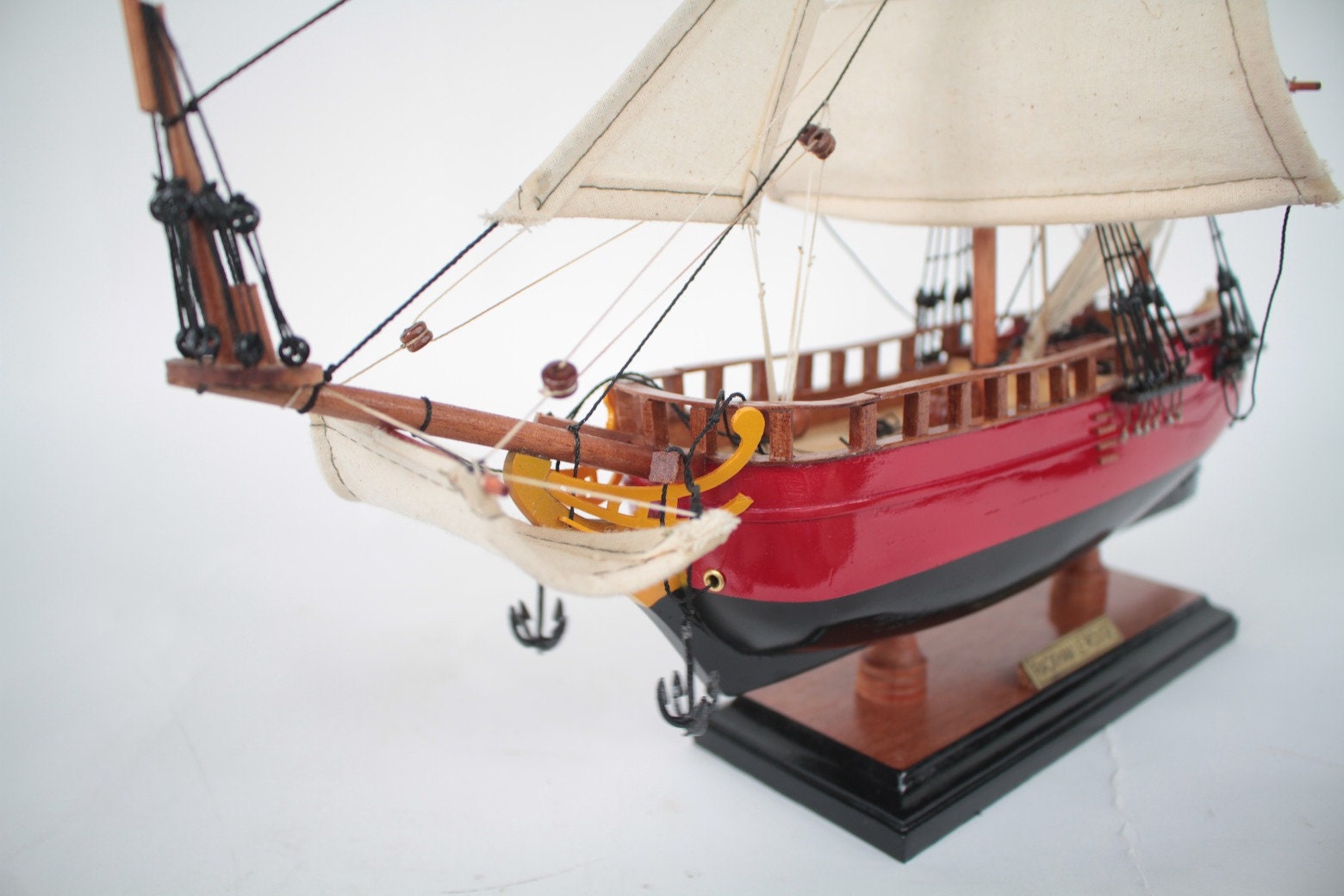 Maquette de bateau en bois - RACKHAM le ROUGE - TINTIN longueur : 41 cm ...
