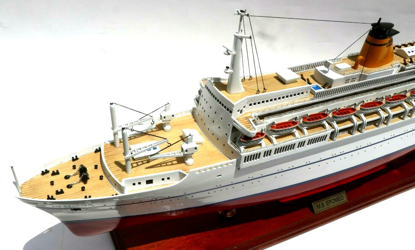Wooden Ship Model Liner MS EPOMEO TINTIN Length: 80 Cm - Etsy