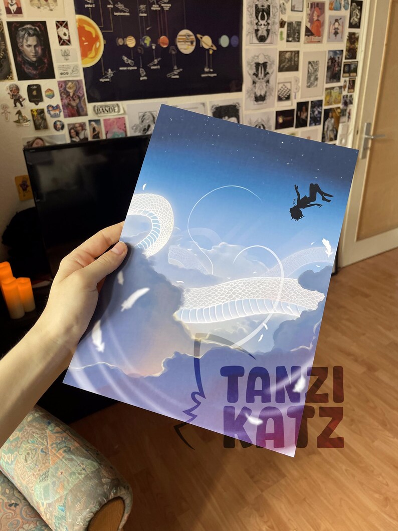 Noah Cloud Dragon Art Print - Dnd Sorcerer A4/A5/A6 // Tanzikatz - Etsy