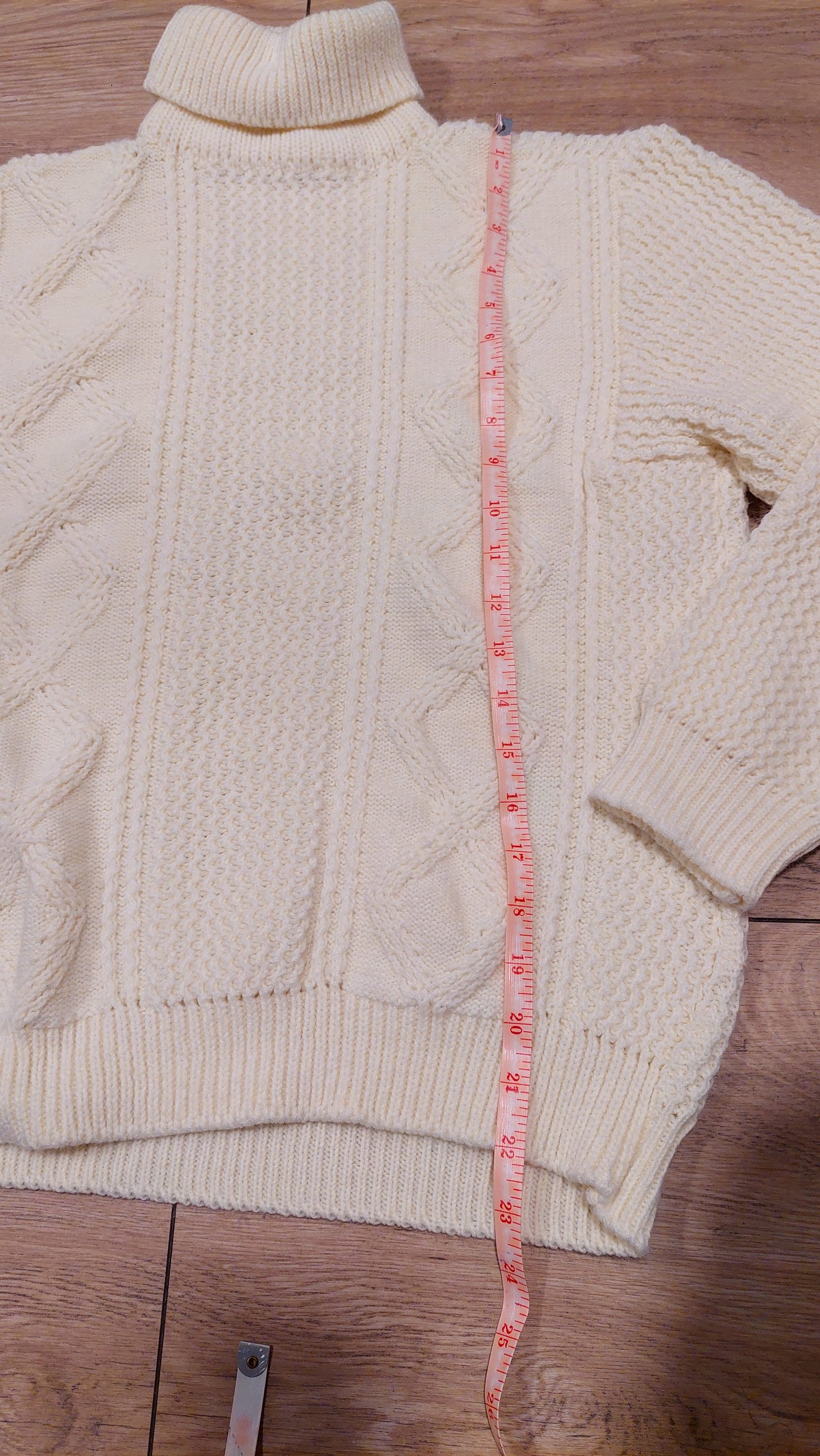 Vintage Eskimo Knitwear Sweater Nordic Ski, White Acrylic Fisherman ...