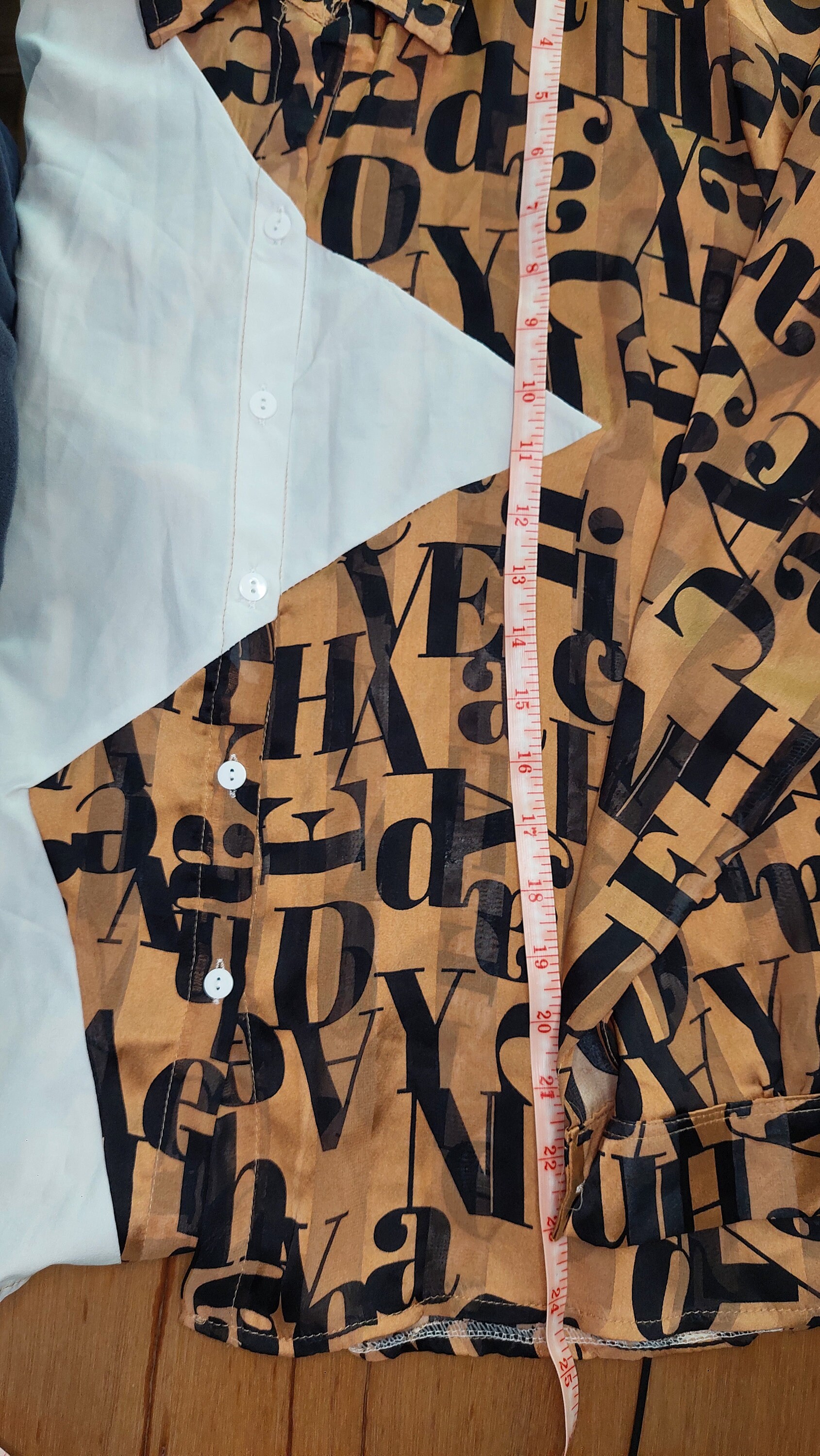 Vintage Colorful Letters Alphabet Print Collared Shirt,button up Top ...