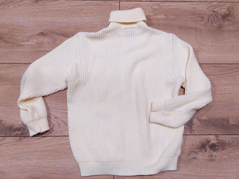 Vintage Eskimo Knitwear Sweater Nordic Ski, White Acrylic Fisherman ...