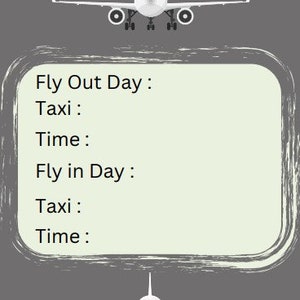 Fifo Wife Planner, Fly in Fly Out Digital Planning Pages to Keep Track ...