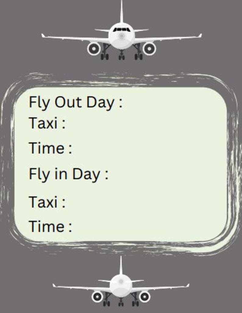 Fifo Wife Planner, Fly in Fly Out Digital Planning Pages to Keep Track ...