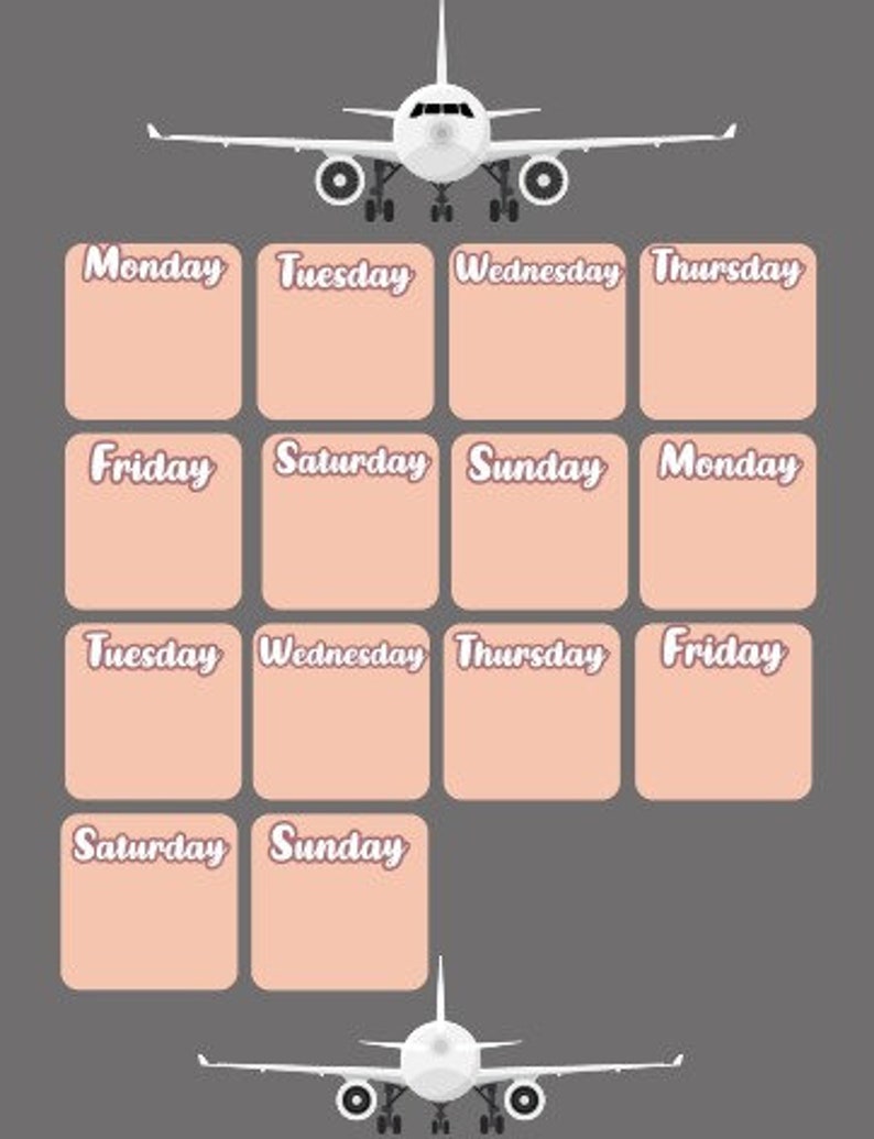 Fifo Wife Planner, Fly in Fly Out Digital Planning Pages to Keep Track ...