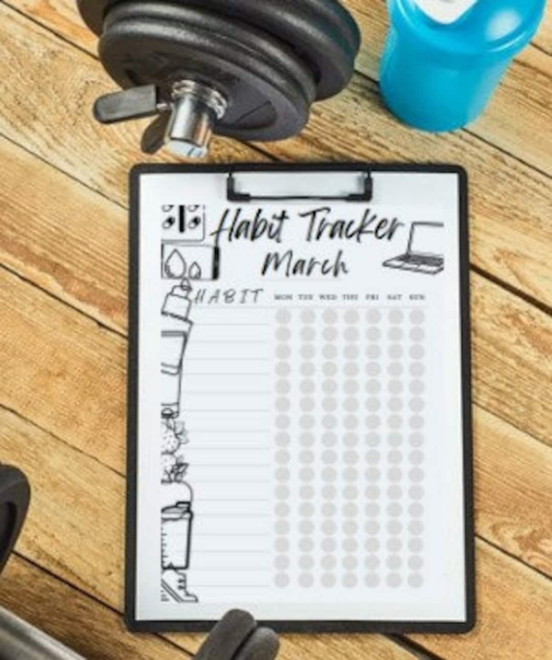 Monthly Habit Tracker, Health Tracker, Hobby Tracker Use for Any Kind ...