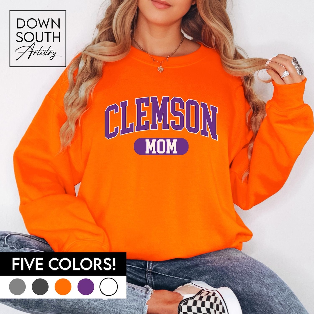 Clemson Sweatshirt for Mom, Custom College Style Sweatshirt for Clemson ...
