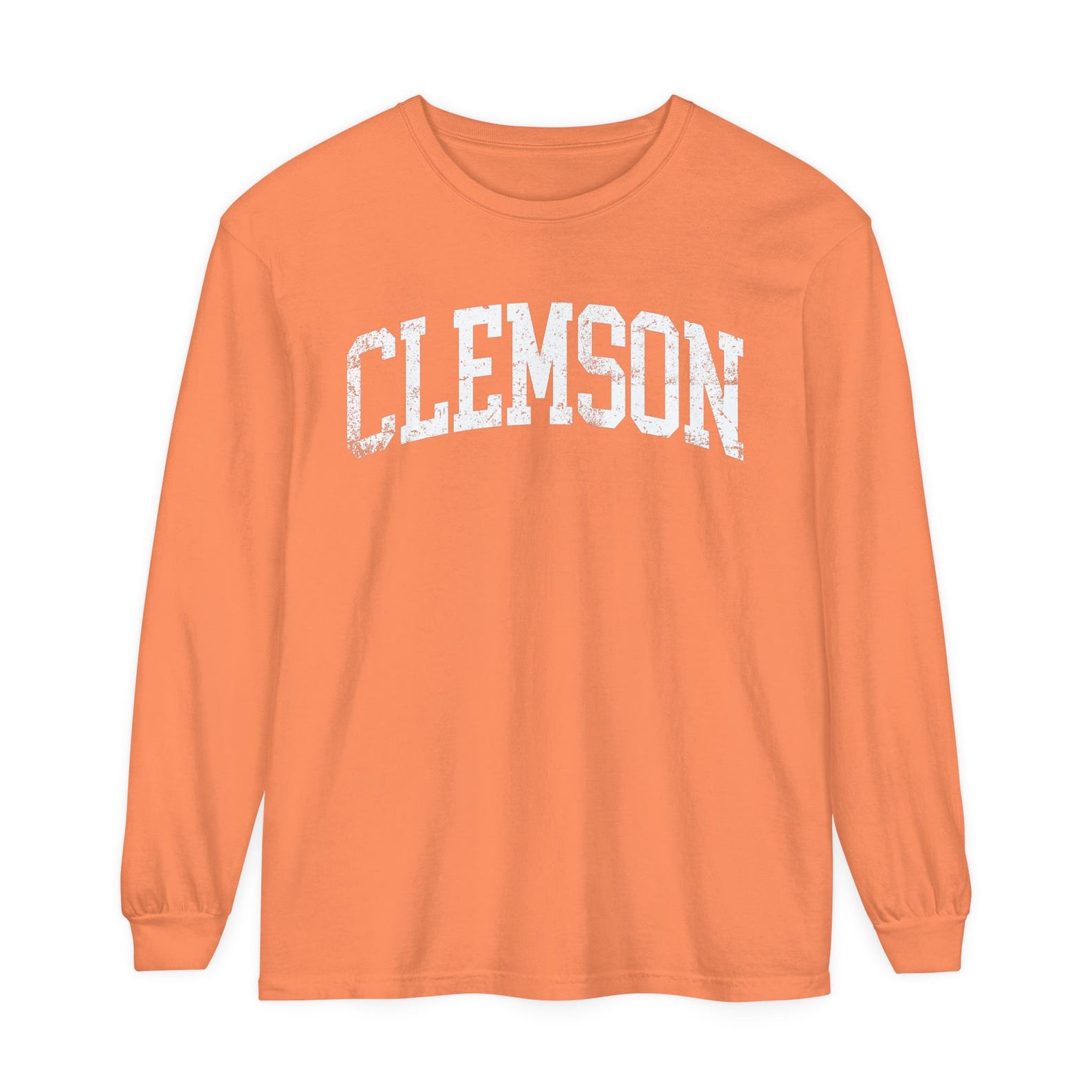 Clemson Comfort Colors Long Sleeve T-shirt, Distressed Vintage Style ...
