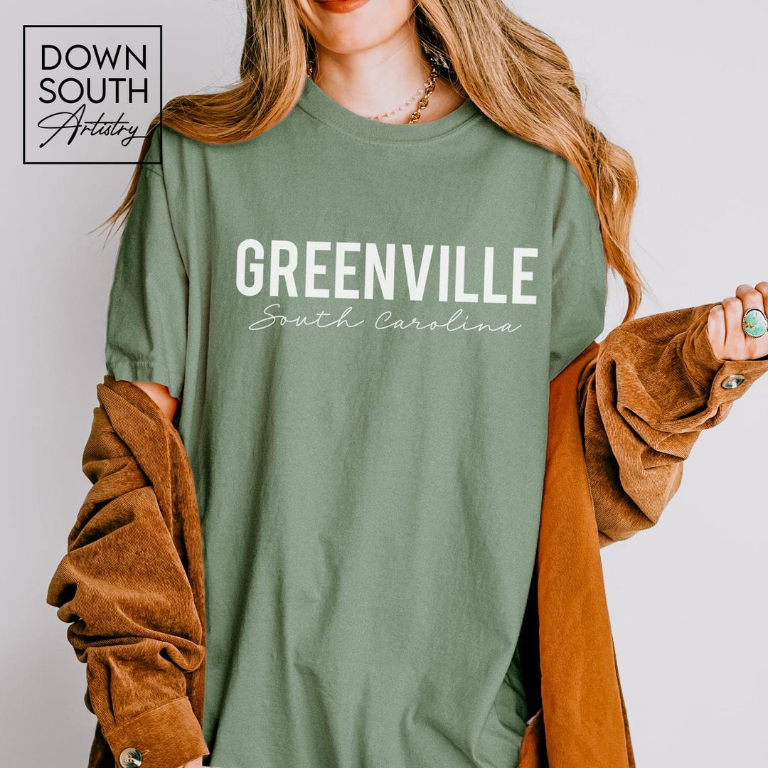 Greenville South Carolina Comfort Colors T-shirt, Pretty GVL Top for ...