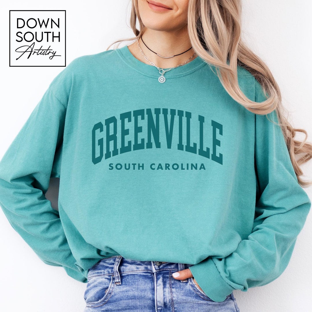 Greenville South Carolina Comfort Colors Long Sleeve T-shirt, Soft and ...