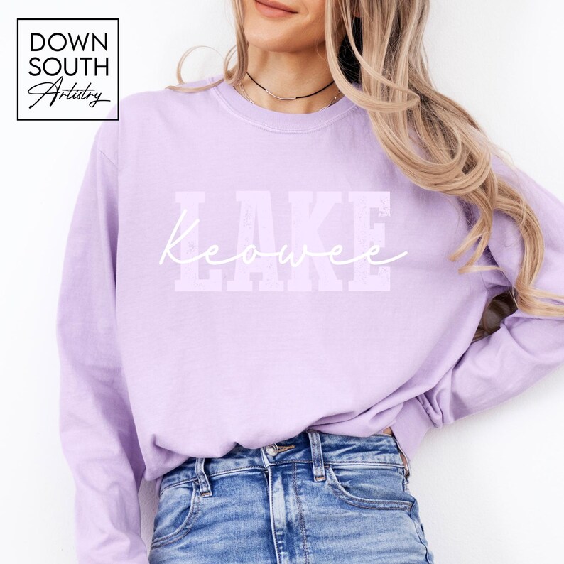 Lake Keowee South Carolina Long Sleeve Comfort Colors T-shirt - Great ...