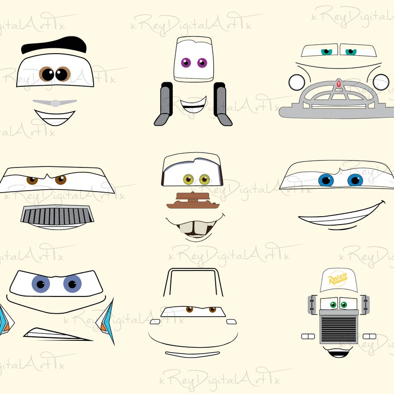 Mater Face Svg - Etsy