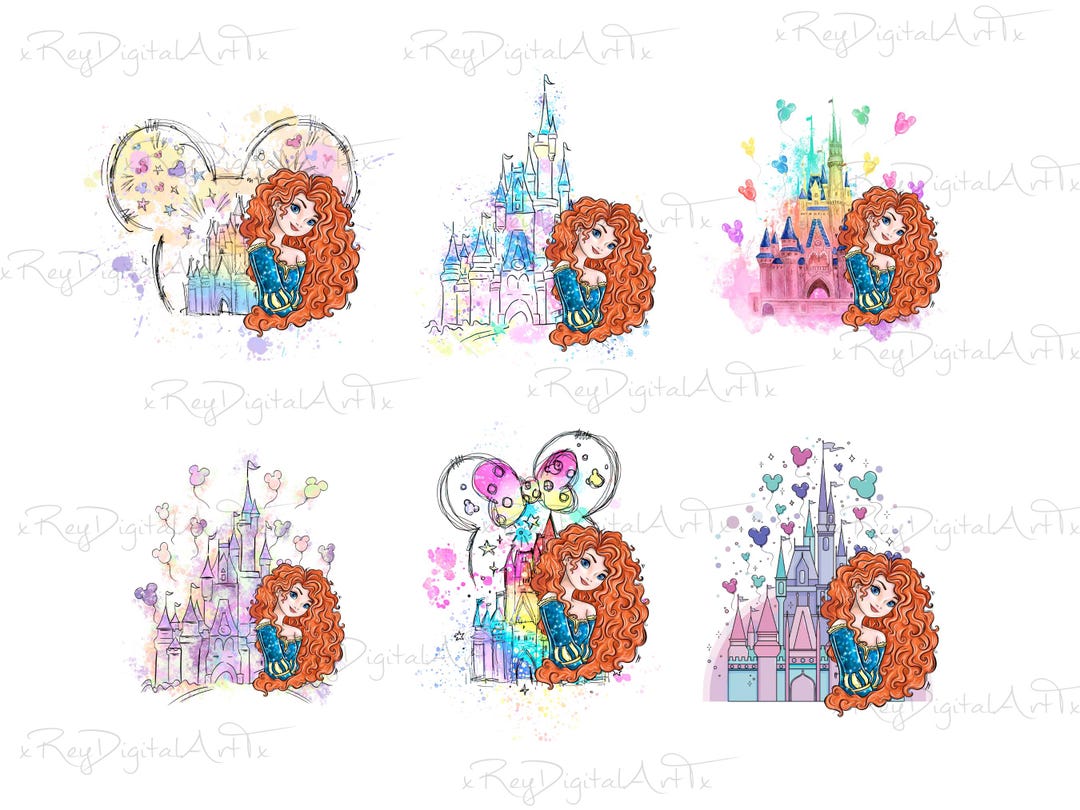 Princess Merida Png Bundle, Merida Png, Merida Clipart, Merida ...
