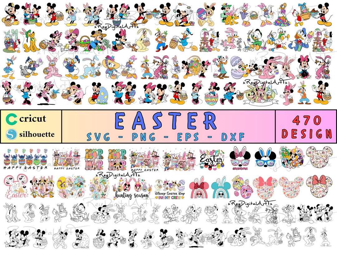 Mega Easter Svg Bundle, Easter Png Files, Cute Easter Clipart, Easter ...