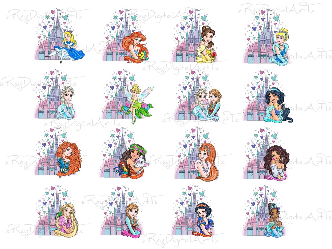 Princess Png Files, Princess Castle, Watercolor Castle, Princess PNG ...