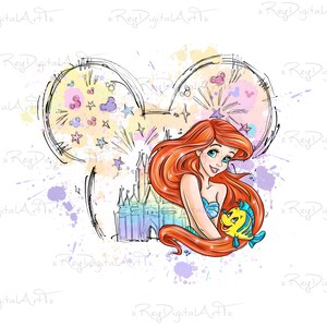 Princess Ariel Png Bundle, 8 Ariel Design, Ariel Birthday, Princess ...