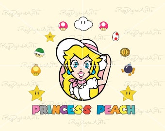 Princess Mario Princess SVG - Etsy Canada