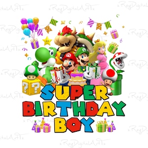 Super Mario Happy Birthday Png, Mario Birthday, Mario Birthday Gift ...