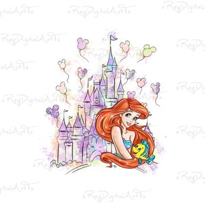 Princess Ariel Png Bundle, 8 Ariel Design, Ariel Birthday, Princess ...