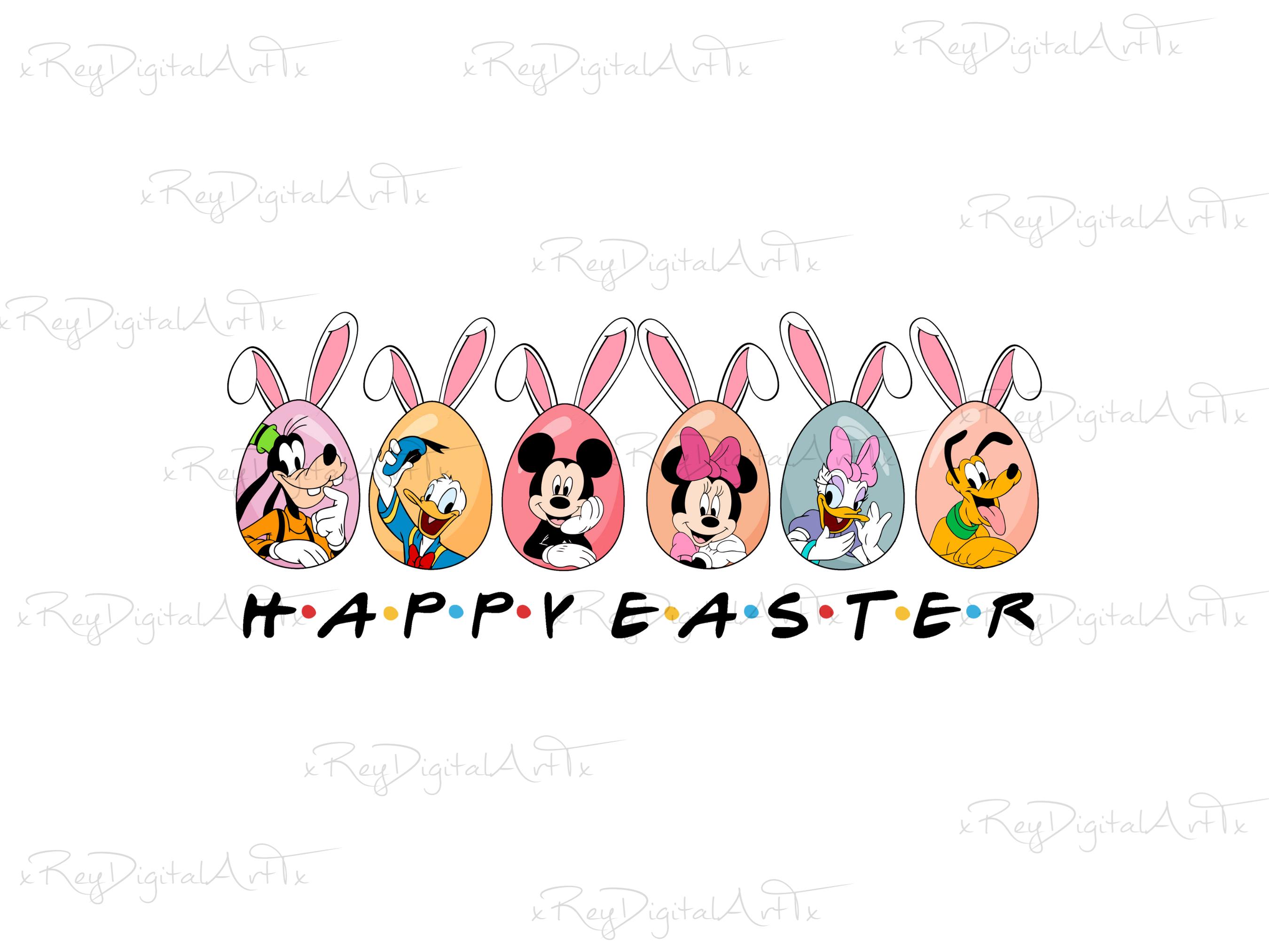 Mouse and Friends Easter Clipart, Cute Easter Svg Bundle, Easter Png ...