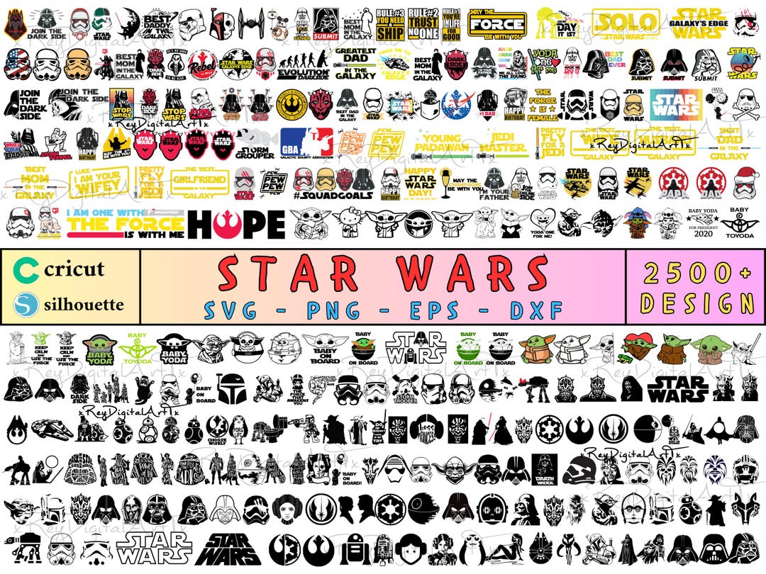 2500+ Star Wars Svg Bundle, Star Wars Clipart, Svg Files for Cricut ...