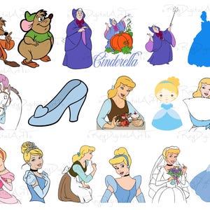 Cinderella Svg, Svg Files for Cricut, Layered Design, Vector Files ...