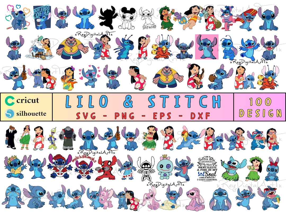Stitch Svg, Stitch Clipart, Lilo and Stitch Svg Bundle, Stitch Cricut ...
