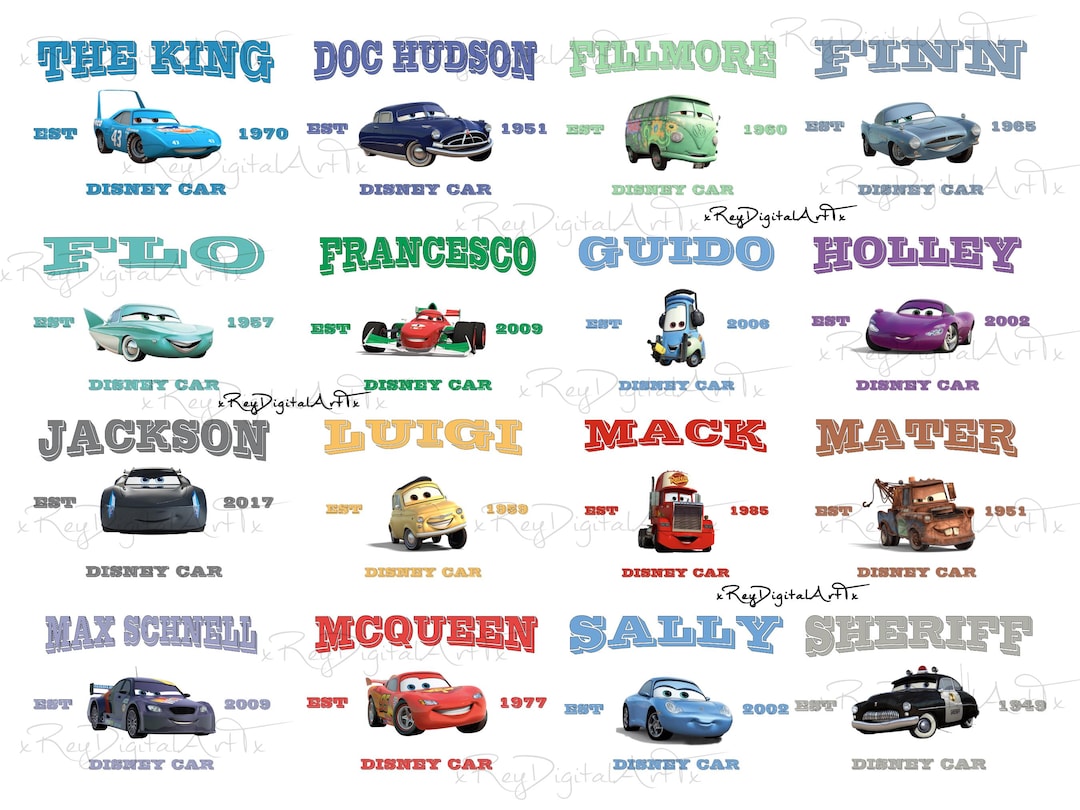 20 Cars Png Bundle, Cars Clipart, Family Trip Png, Cars Sublimation ...