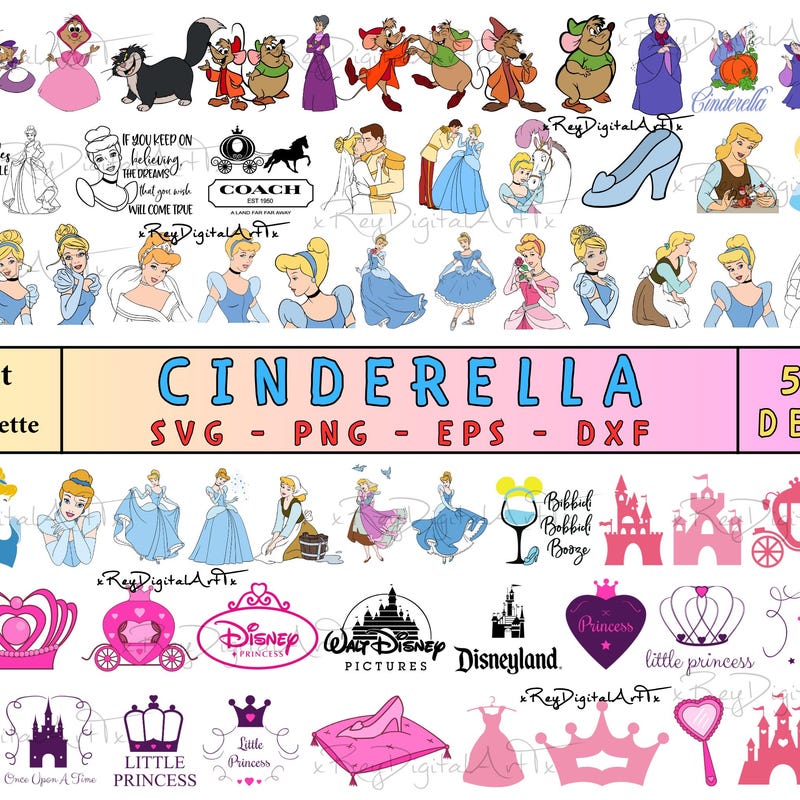 Cinderella Vector - Etsy