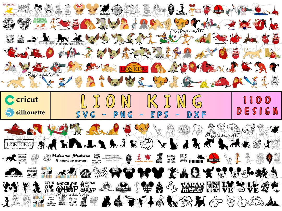 Mega Lion King Svg Bundle, Simba Svg, Lion King Svg Files for Cricut ...