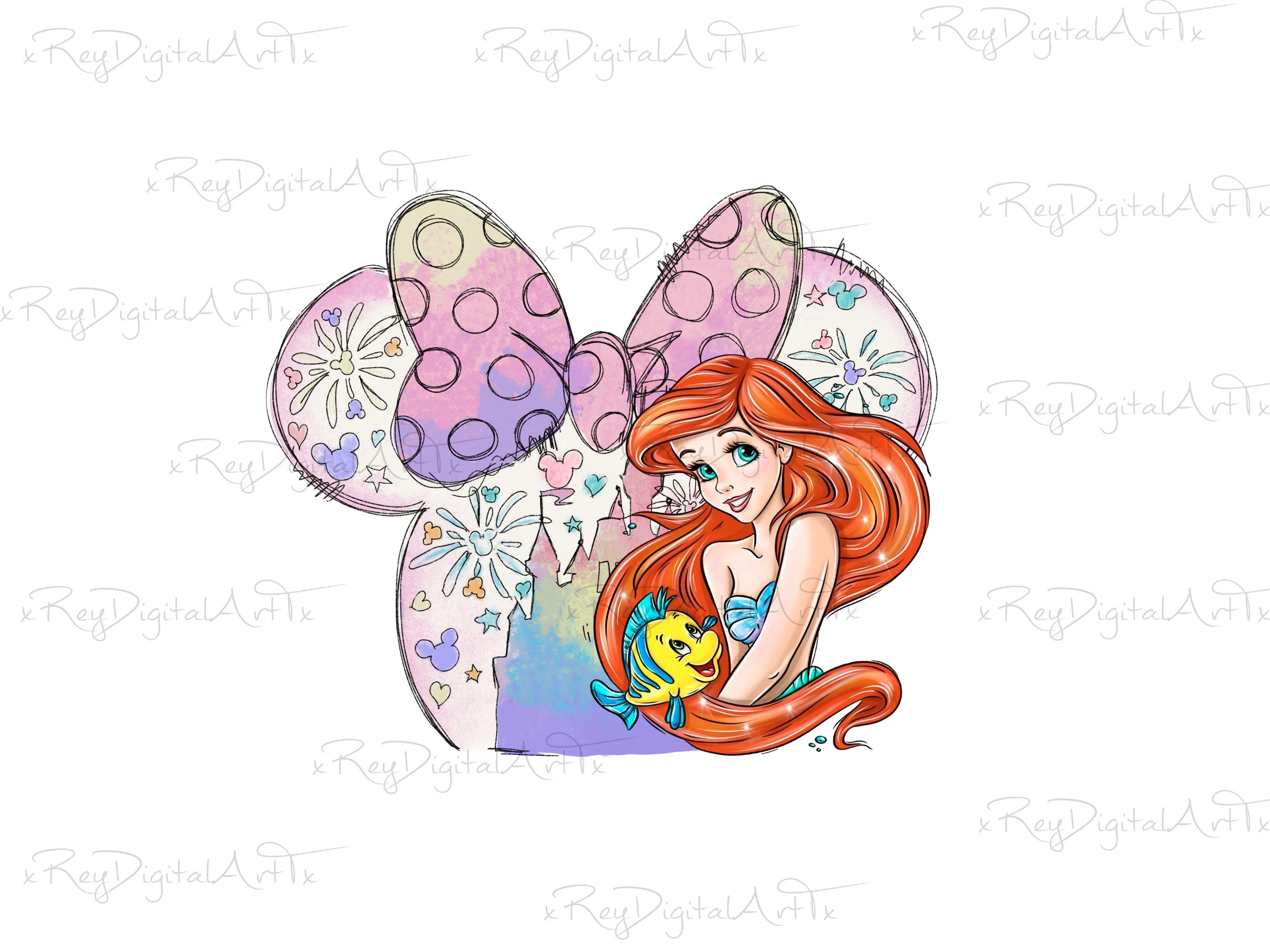Paquete Princesa Ariel Png, 8 Diseño Ariel, Cumpleaños de Ariel ...