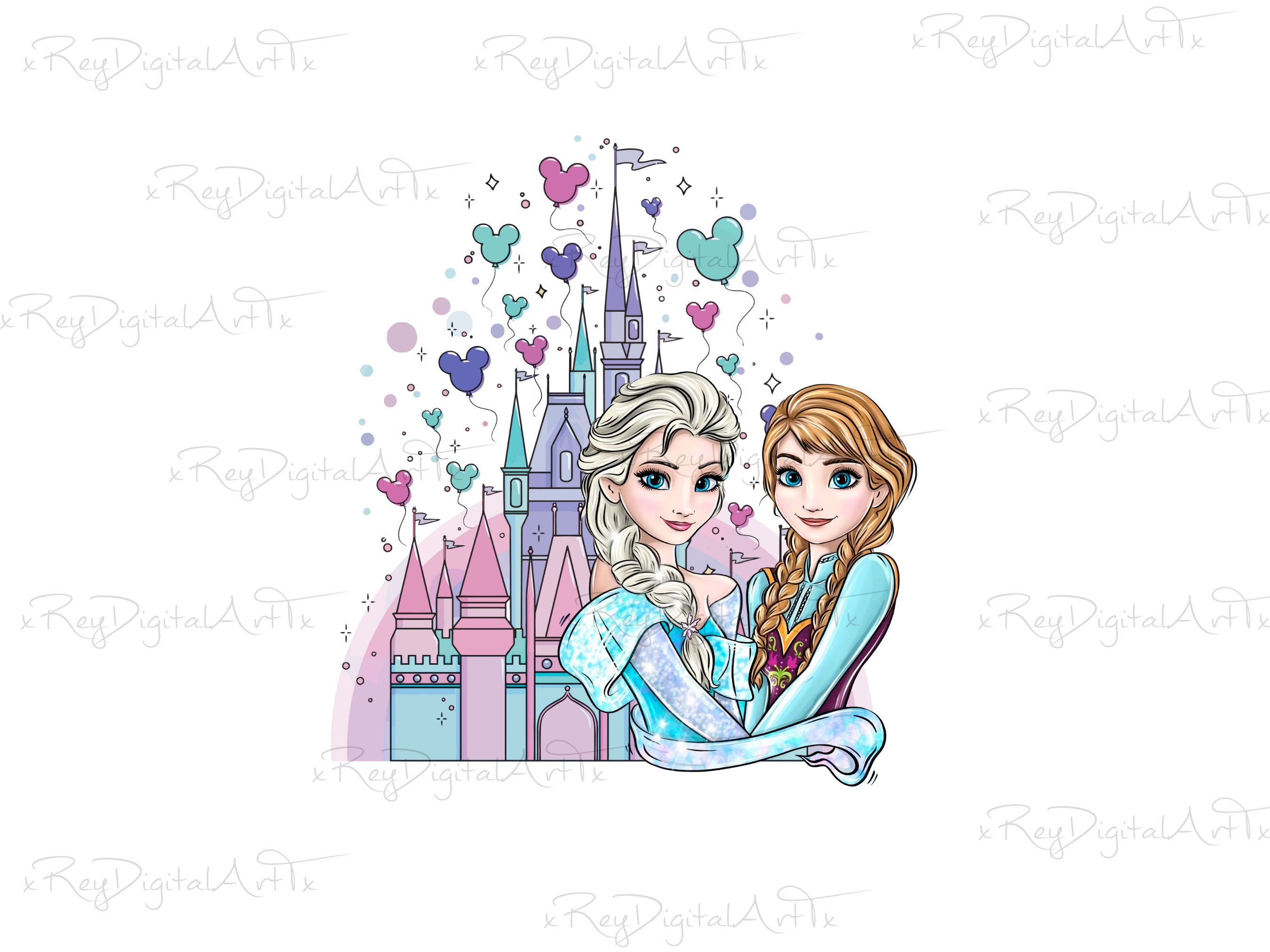 Princess Png Files, Princess Castle, Watercolor Castle, Princess PNG ...