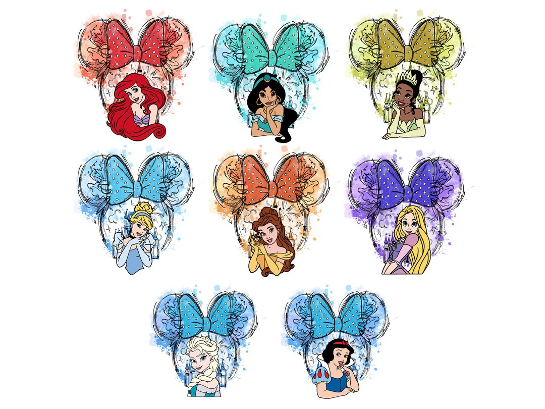 Watercolor Princess Png Bundle, Watercolor Castle Png, Family Trip Png ...