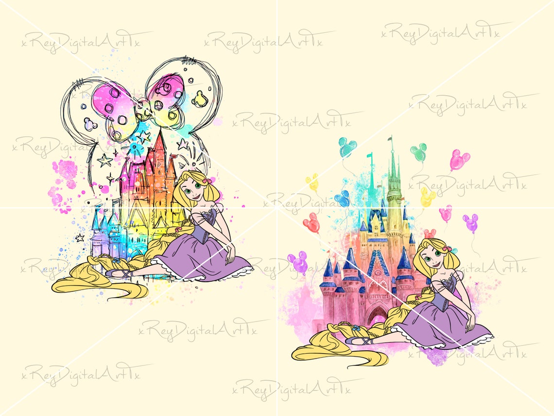 Rapunzel Png, Castillo de Rapunzel Png, Castillo de acuarela, Castillo ...
