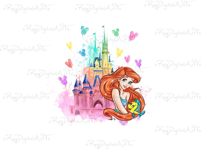 Princess Ariel Png Bundle, 8 Ariel Design, Ariel Birthday, Princess ...