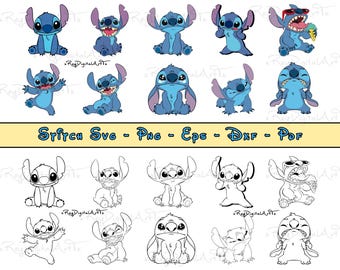 Stitch, Cut Files for Cricut, Svg, Png - Etsy