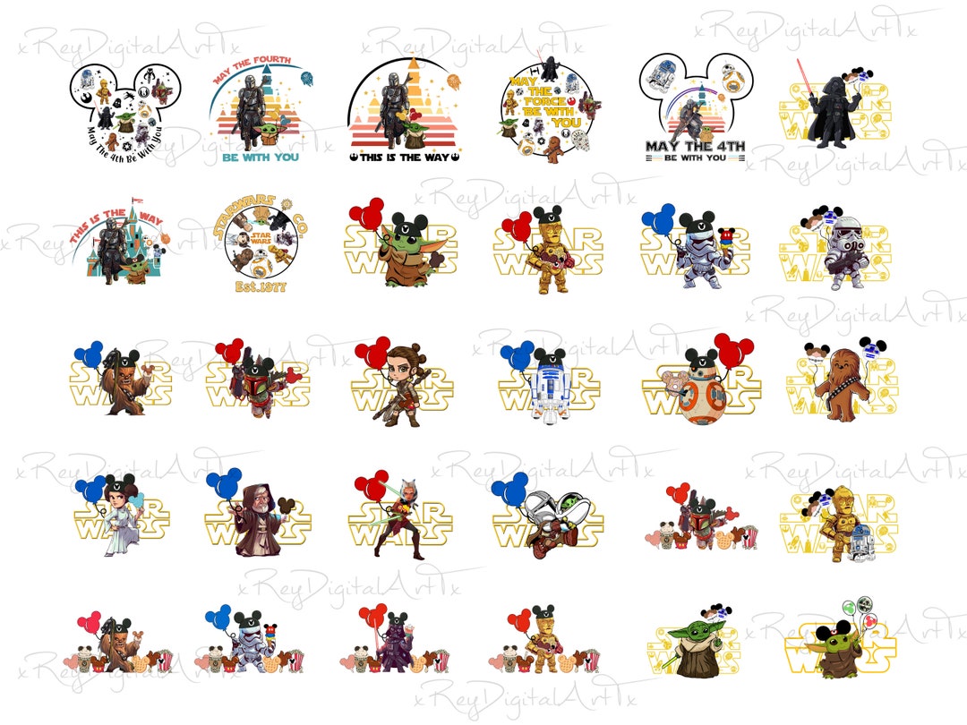 Star Wars Png Mega Bundle, Star Wars 40+ Design, Star Wars Clipart ...