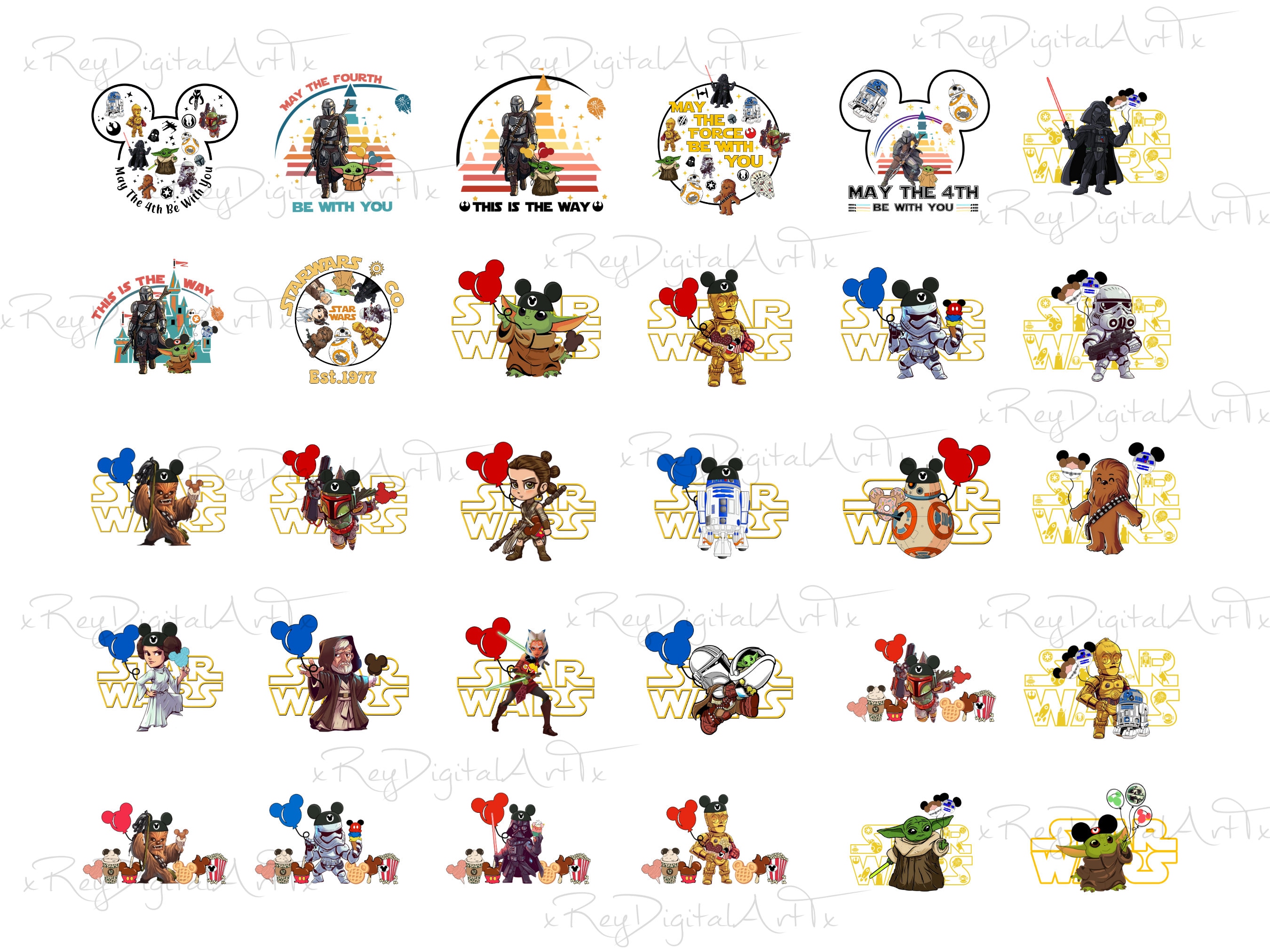 Star Wars Png Mega Bundle, Star Wars 40+ Design, Star Wars Clipart ...