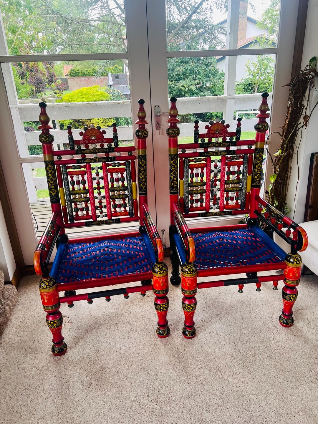 Pair of Antique/vintage Hand Made Chairs *RARE* Indian Asian Wedding - Etsy