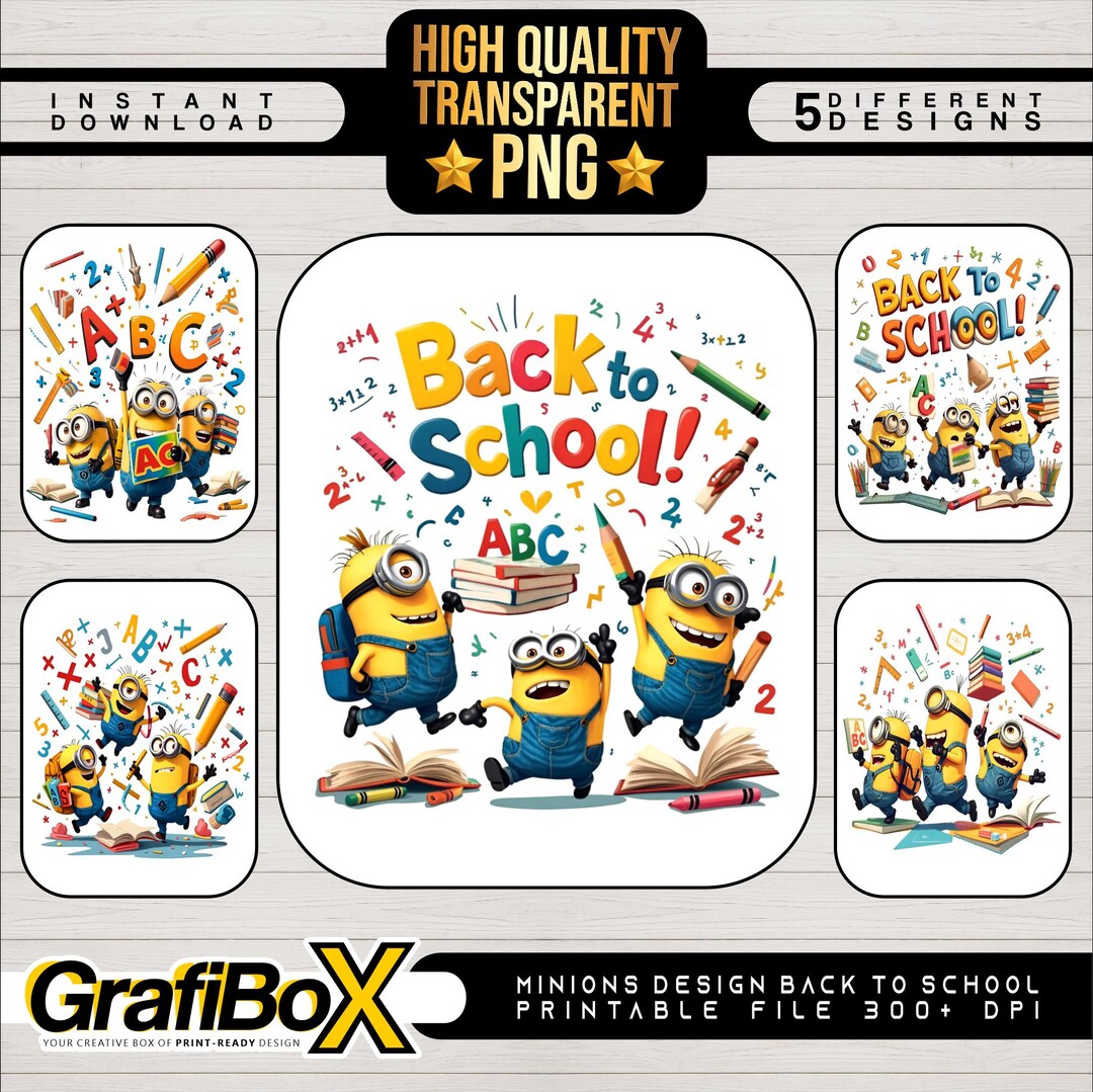 Minions Back to School Png , First Day of School, Back to School Girl ...