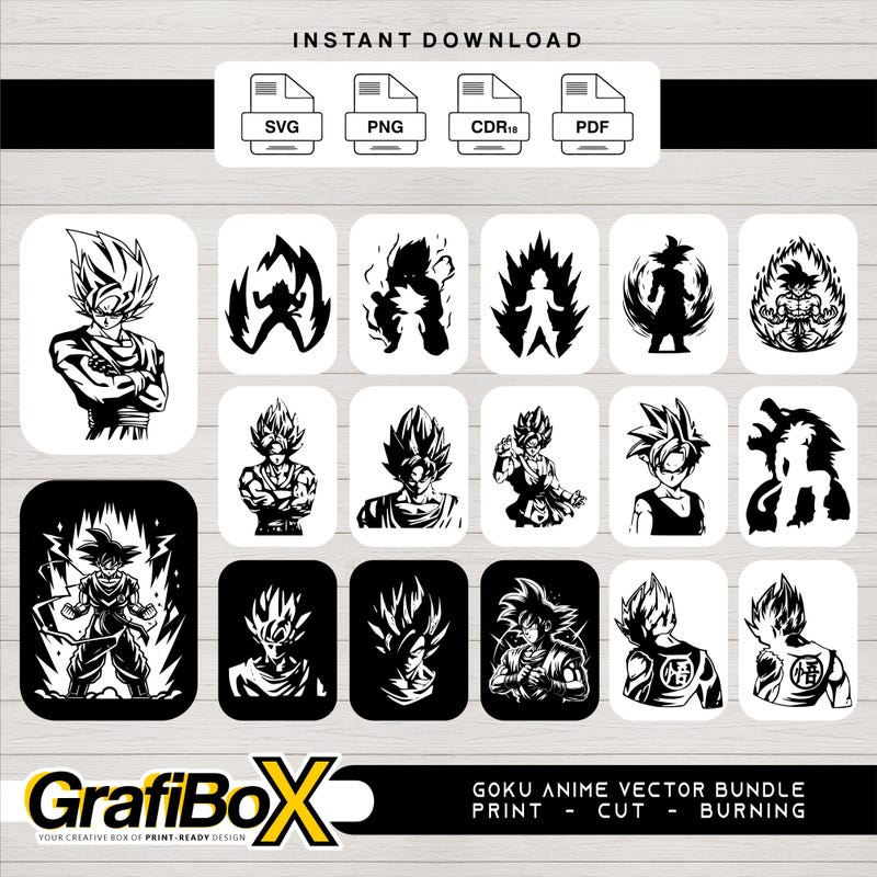 Dragon Ball Goku Vector - Etsy