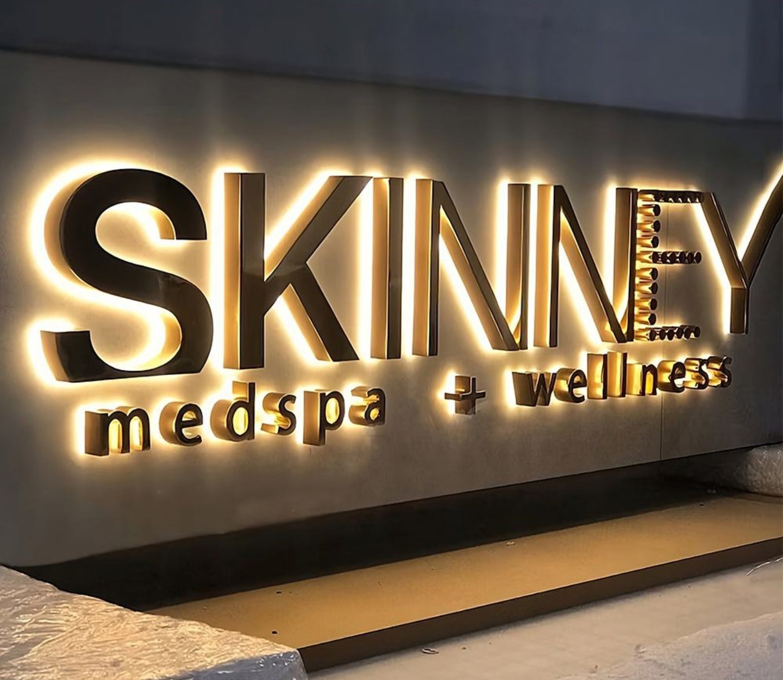 Custom Business Sign Backlit Metal Sign Customizable - Etsy