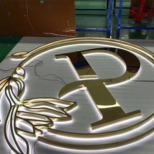 Custom Business Sign Backlit Metal Sign Customizable - Etsy