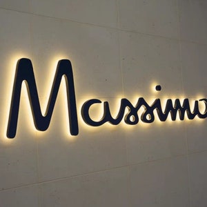 Custom Business Sign Backlit Metal Sign Customizable - Etsy