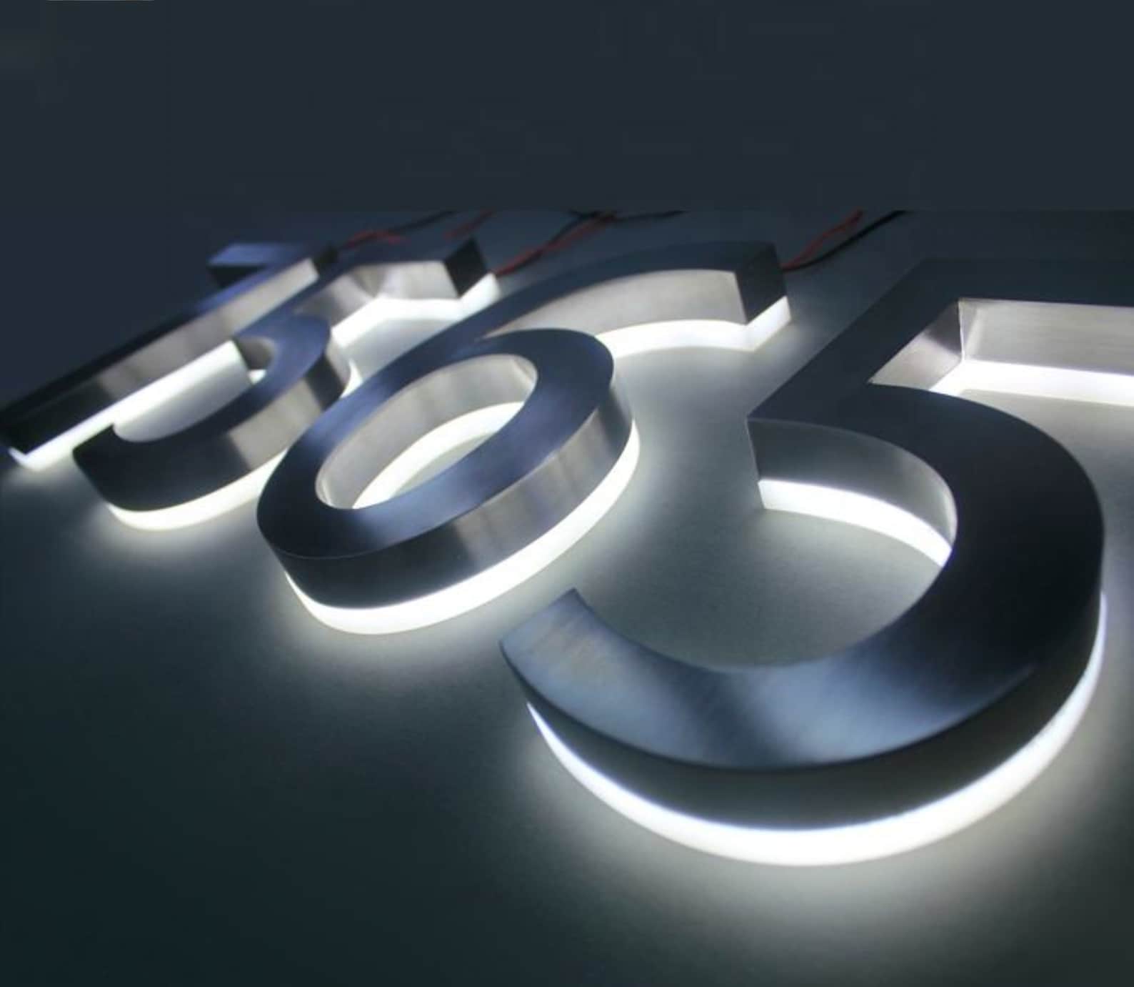 Custom Business Sign Backlit Metal Sign Customizable - Etsy