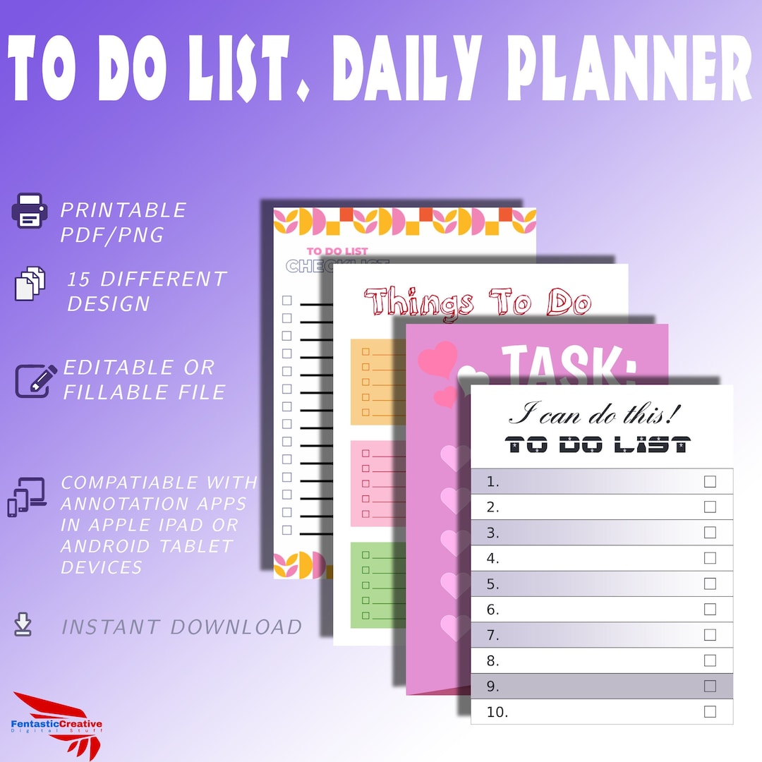 15 modèles de liste de tâches quotidiennes personnalisées ...